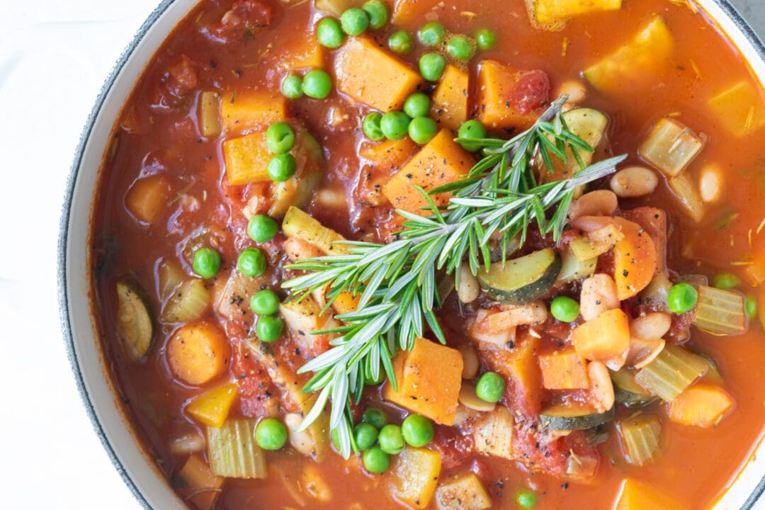 Yummy, Easy One Pot Garden Vegetable Soup - Delectable Food Life