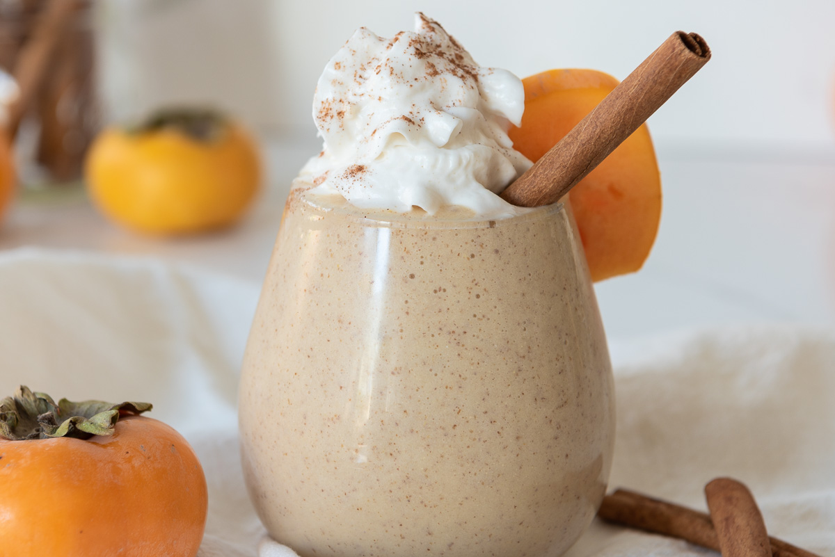 The Best Spiced Persimmon Smoothie - EASY! - Delectable Food Life