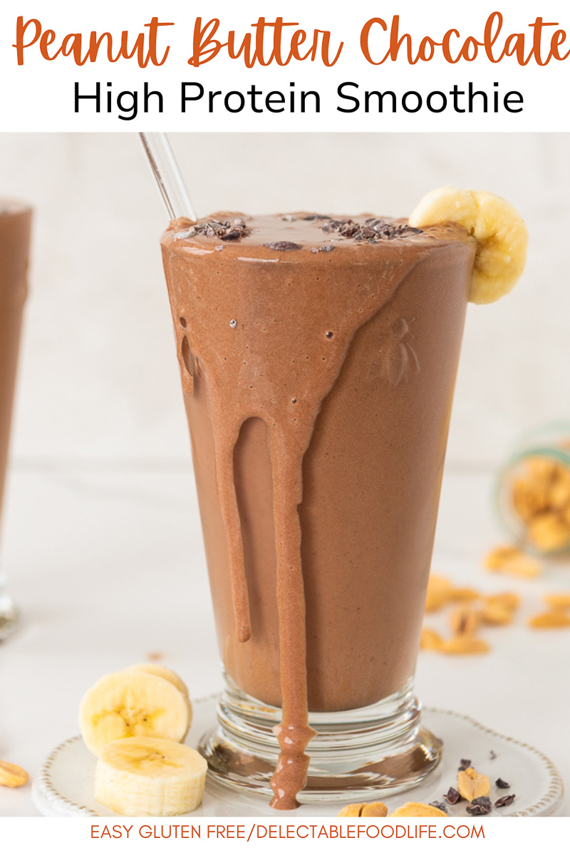 Best Peanut Butter Powder Smoothie - High Protein - Delectable Food Life