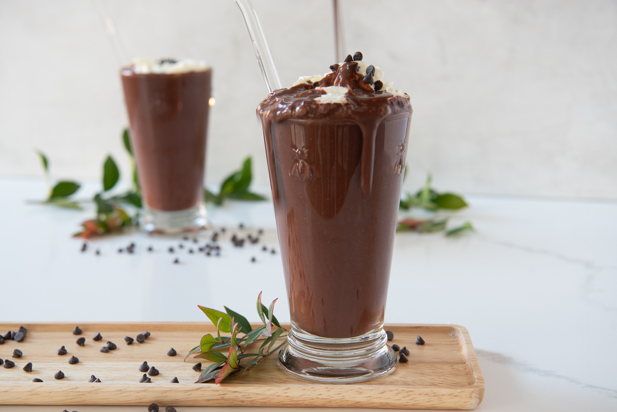 The Best Chocolate Protein Smoothie - Easy! - Delectable Food Life